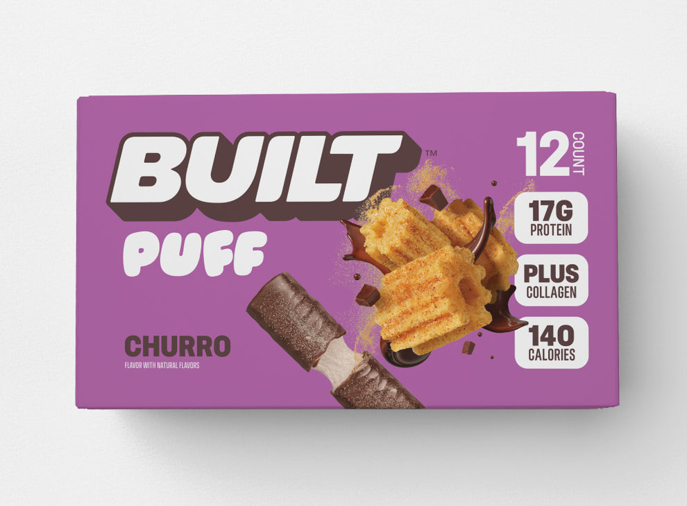 Churro Puffs 12 Ct. Box | Churro Protein Puffs | BUILT