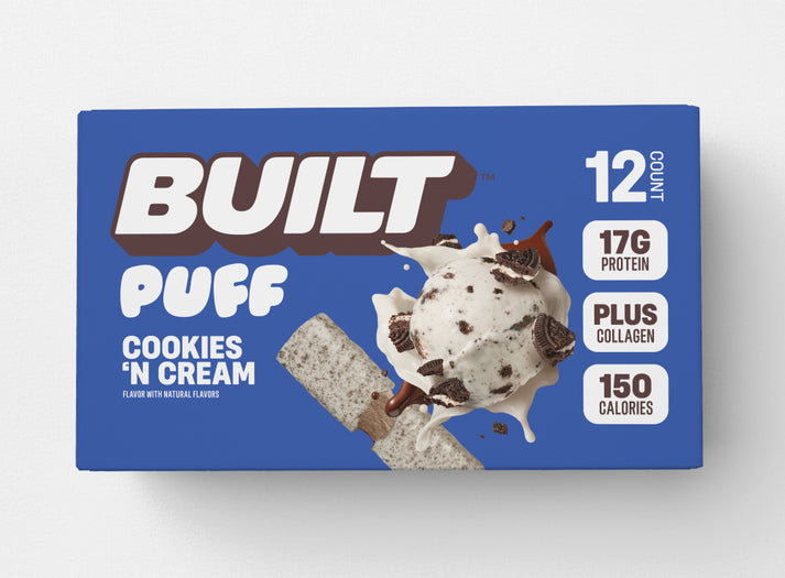 Cookies 'N Cream Puff | Cookies & Cream Protein Bar | BUILT