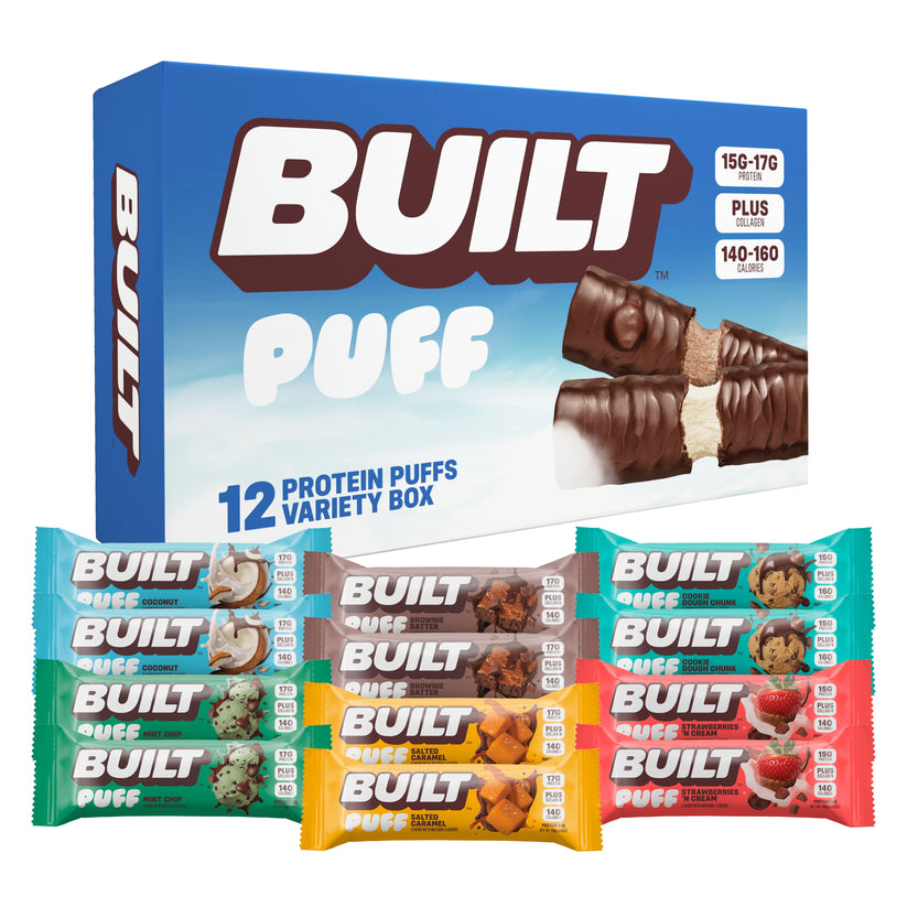 Mixed Box | 12ct Protein Bar & Puff Variety Pack | BUILT