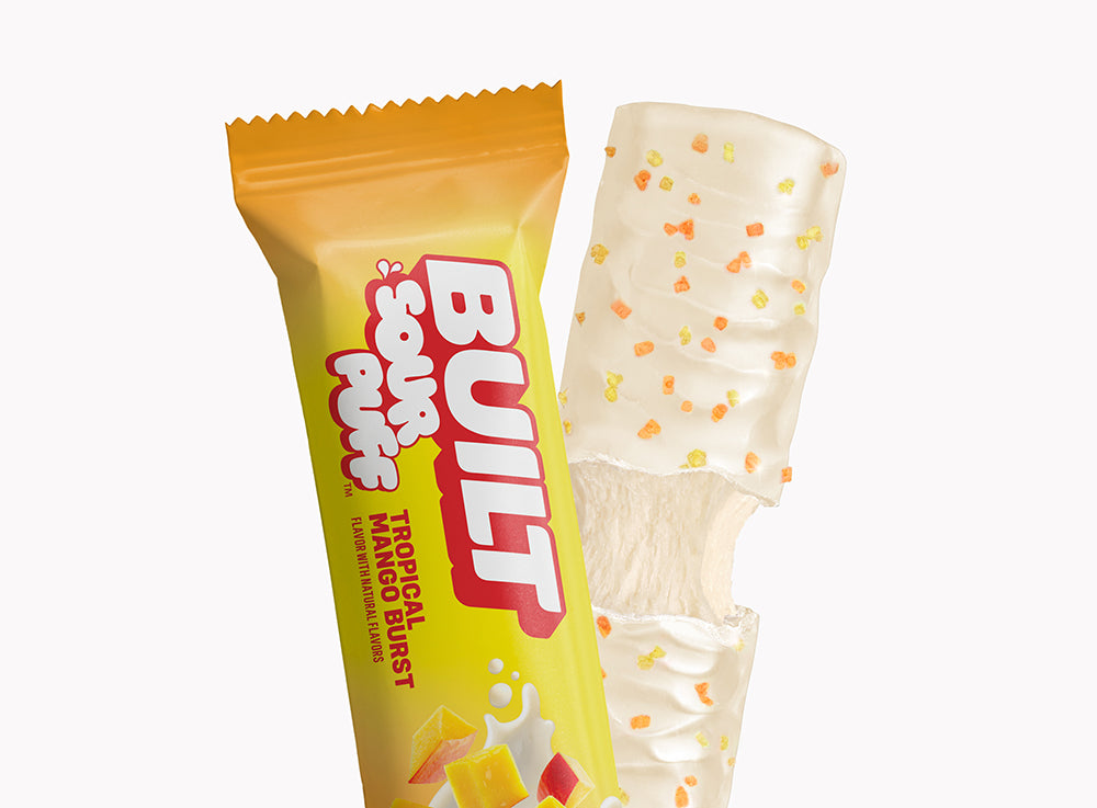BUILT Tropical Mango Burst Sour Puff | 4 Ct. Box | BUILT