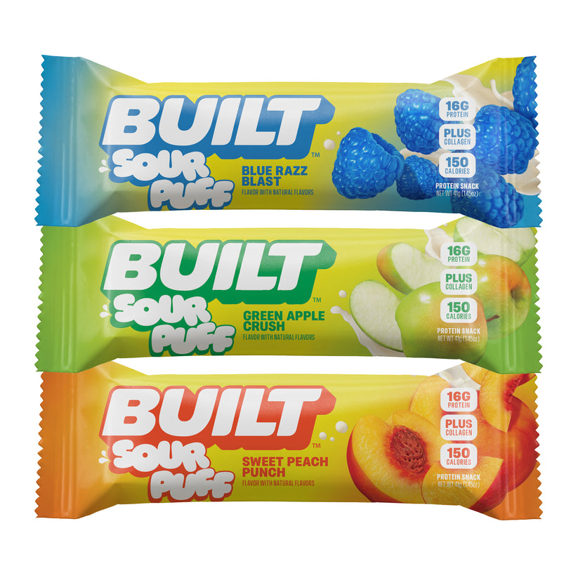 BUILT Sour Puff Variety Box | 12 Ct. Box | BUILT