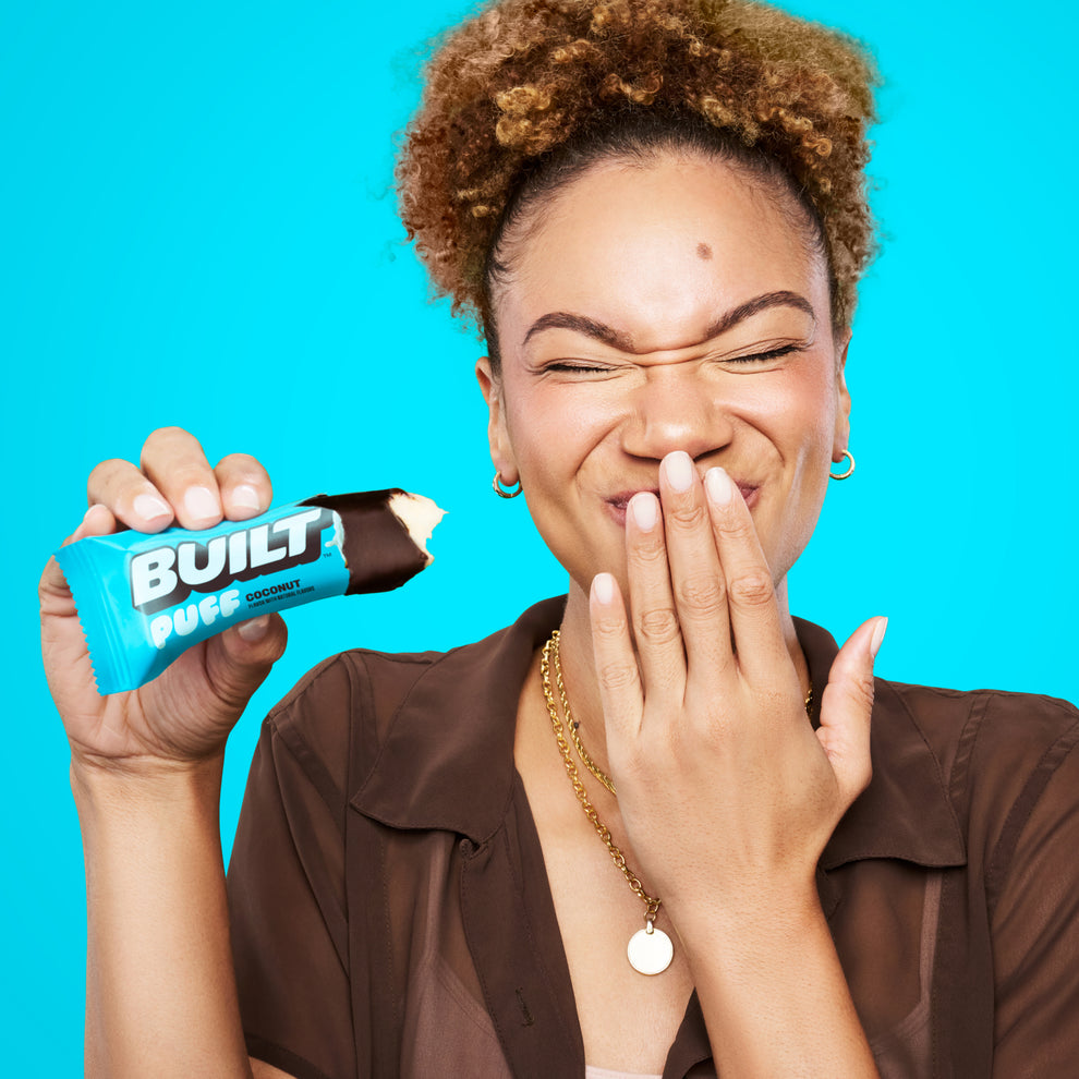 BUILT Coconut Puffs 12 Ct. Box | Protein Puffs | BUILT